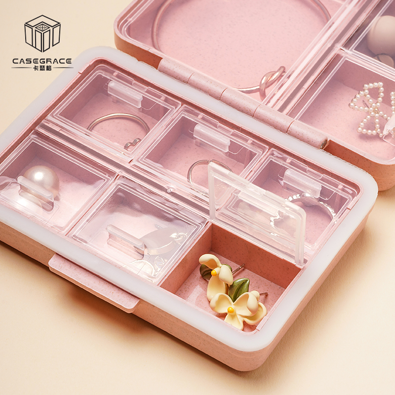 9 Grids Portable Large Capacity Tablet Dispenser jewelry Box Ring ...