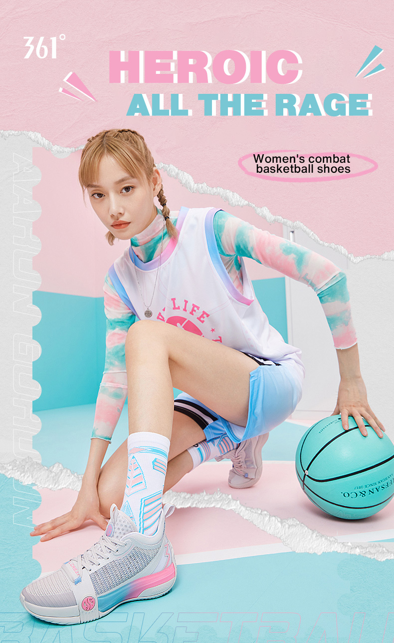 361 Degrees Zen 3 MOD Basketball Shoes Women Mid-Top Support Rebound ...
