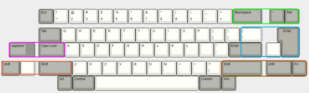 M0110 D0110 Retro Soldering PCB ANSI ISO Gasket Mechanical Keyboard Kit ...