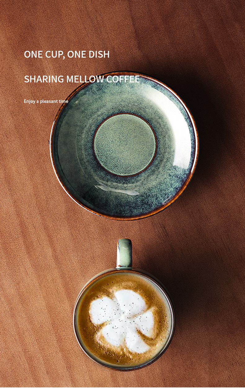 BINCOO Ceramic Coffee Mug Cappuccino Latte Cup Mocha Cup and Saucer Set ...