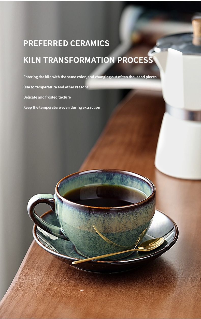 BINCOO Ceramic Coffee Mug Cappuccino Latte Cup Mocha Cup and Saucer Set ...