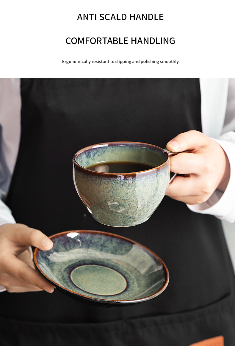 BINCOO Ceramic Coffee Mug Cappuccino Latte Cup Mocha Cup and Saucer Set ...