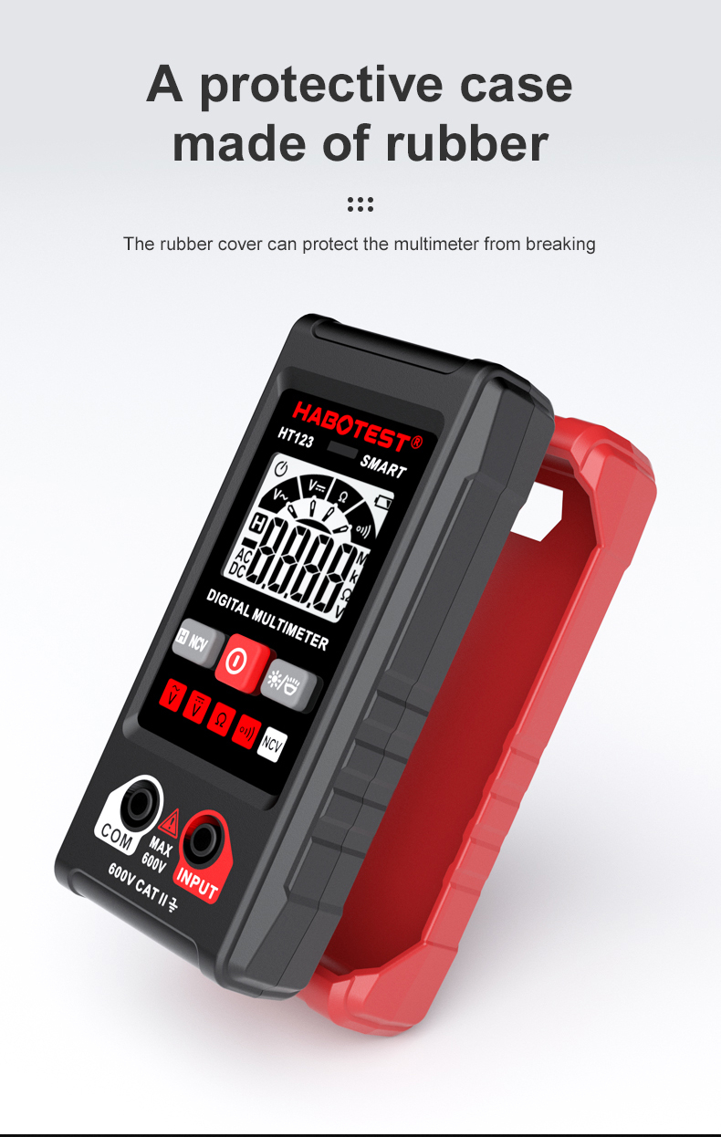 HT123 Smart Mini Digital Multimeter with Auto Range, AC/DC Voltage ...