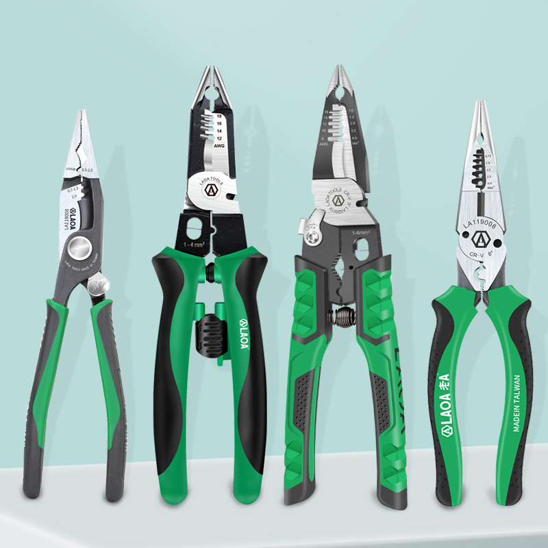 LAOA Multifunctional Electrician Pliers Long Nose Plier Wire Stripper ...