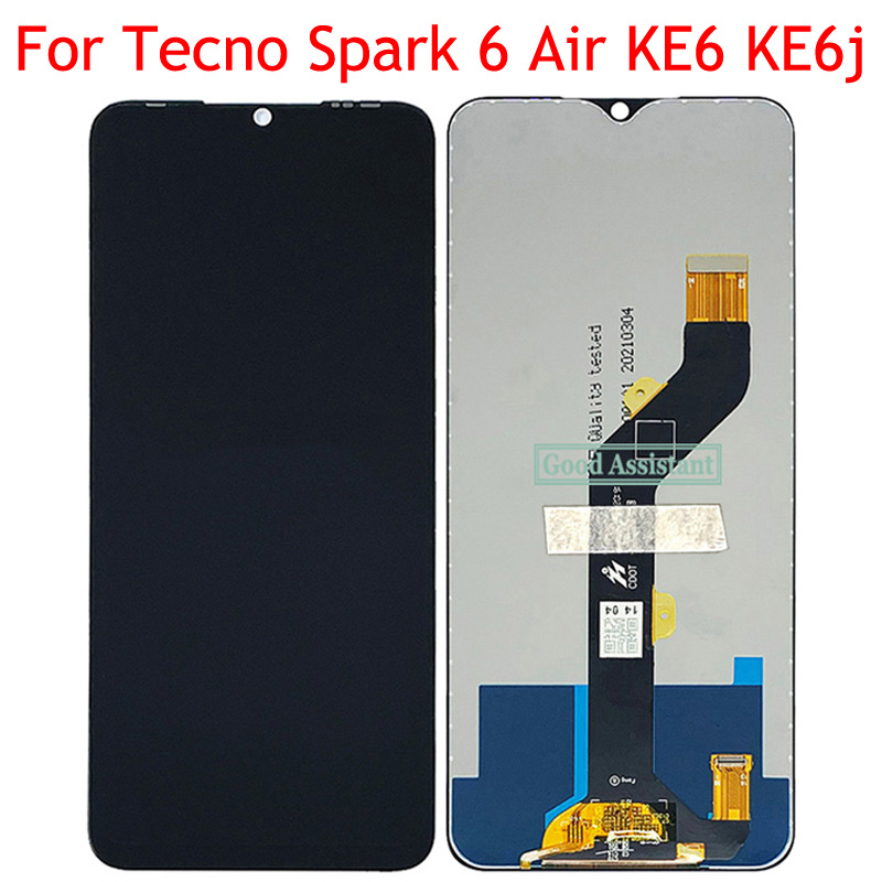 Original For Tecno Spark 6 air LCD with Frame Display Touch Screen Digitizer Full Set Assembly ...