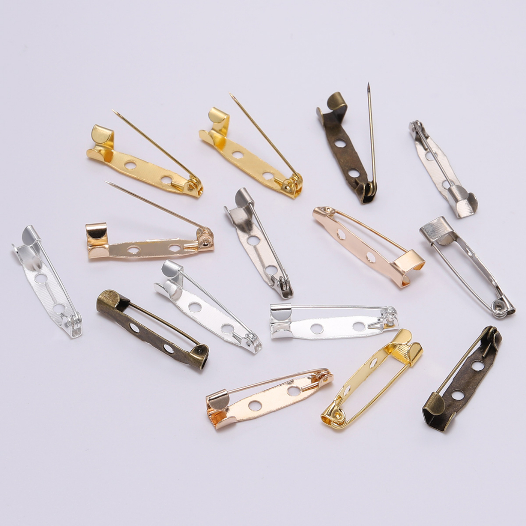 St. Kunkka 50pcs/Batch 15 20 25 30 35mm Brooch Clip Base Safety Pin ...