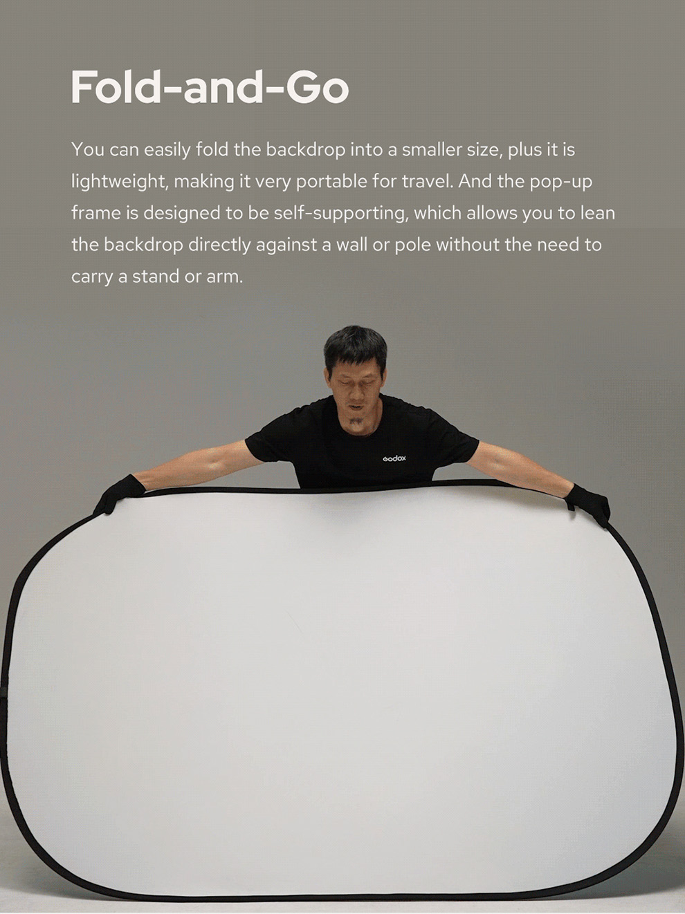 Godox Collapsible Backdrop 1.5mx2m Soft Portable Foldable Panel For ...