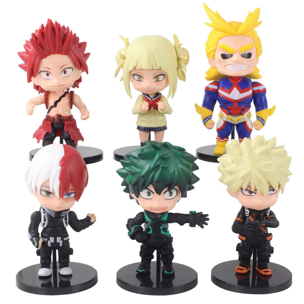 6Pcs/Set Anime My Hero Academia Midoriya Izuku Deku All Might Bakugou ...