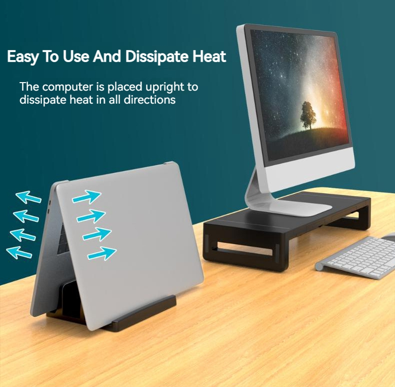 Vertical Laptop Stand Laptop Holder Tablet Storage Dock Desk Organizer ...