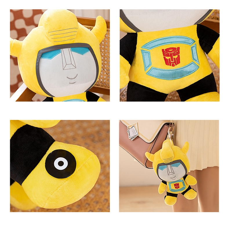 Cute Transformers Plush Toy Bumblebee Megatron Plushies Stuffed Cartoon ...