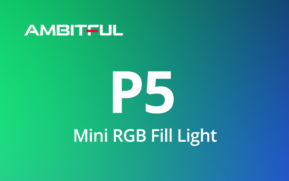 AMBITFUL P5 Mini RGB Fill Light 2500K-7000K Dimmable Full Color LED ...