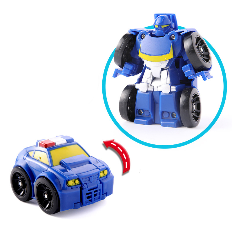 Cartoon Transformation Robot Deformed Mini Cars Robot Rescue Bots Car ...