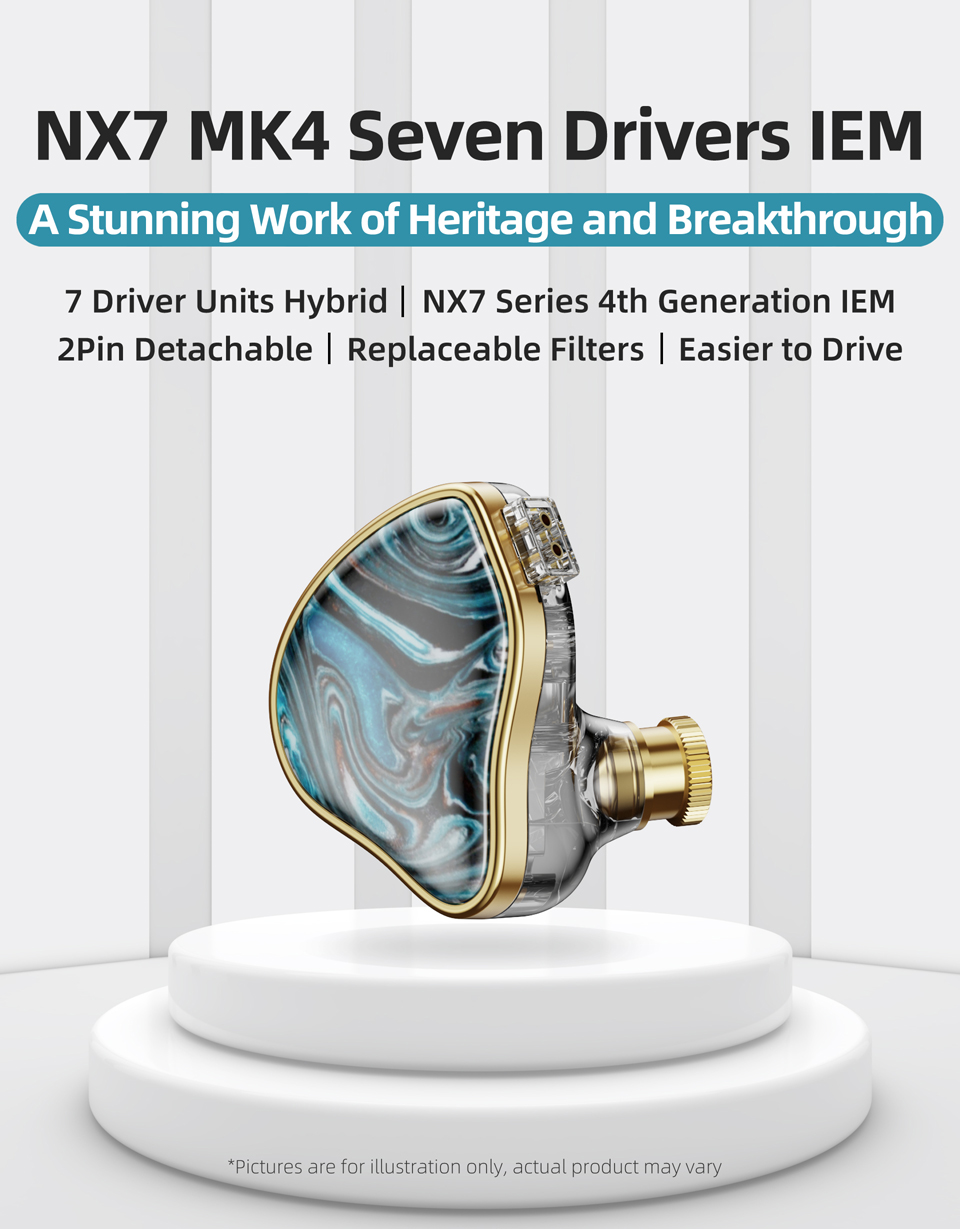 FAAEAL NiceHCK NX7 MK4 HIFI Audiophile In-ear Earphone 7 Driver Units Hybrid Music Sport Earbud ...