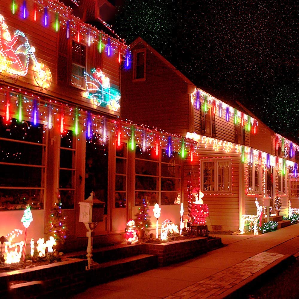 Waterproof 3.5M LED Meteor Shower Rain Lights, Falling Raindrop Fairy ...