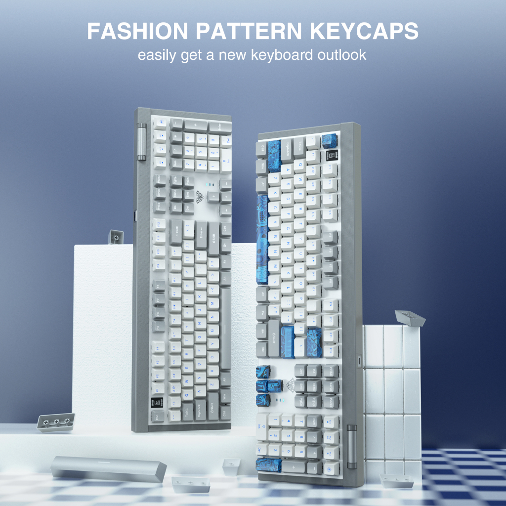 Aula Pbt 3-Color Keycaps 10-Key High-Quality Detachable Non-Slip Wear ...