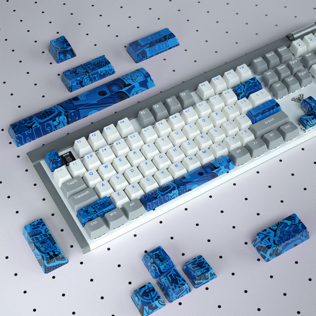 Aula Pbt 3-Color Keycaps 10-Key High-Quality Detachable Non-Slip Wear ...