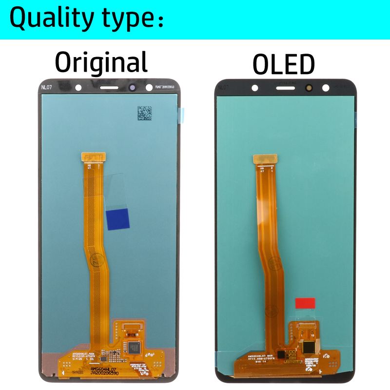 Original LCD For Samsung Galaxy A7 2018 A750 LCD with Frame Display Touch Screen Digitizer Full ...