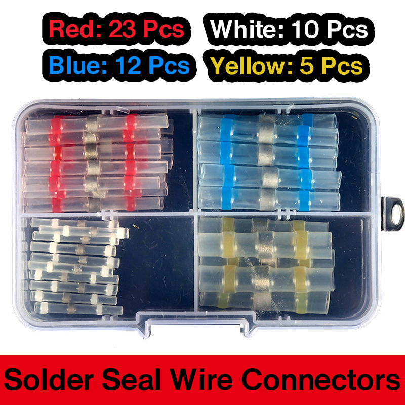 AMPCOM Solder Seal Wire Connector Kit ,Heat Shrink Butt Terminal ...