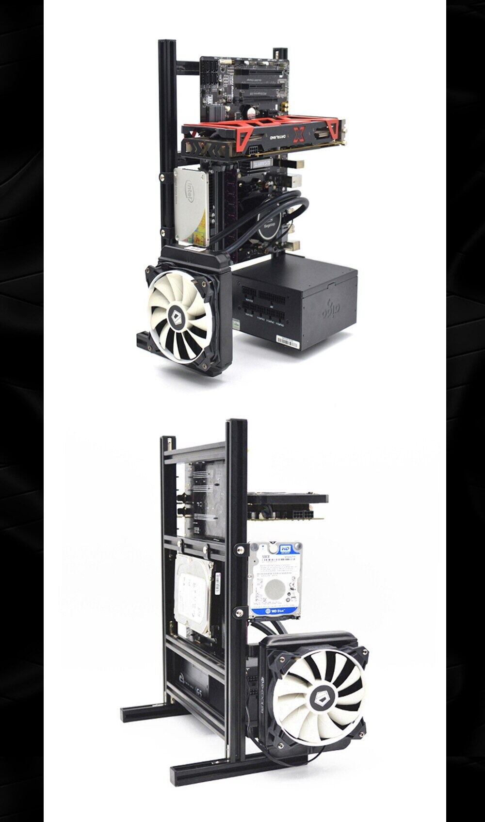 Open Style Computer Case Frame,Vertical Chassis Shelf,DIY Desktop ...