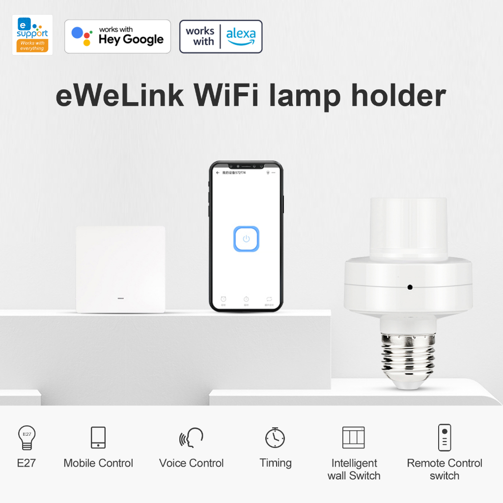 Woolley SA-036 WiFi Smart Light Socket Bulb Holder E27 SlampherR2 LED ...