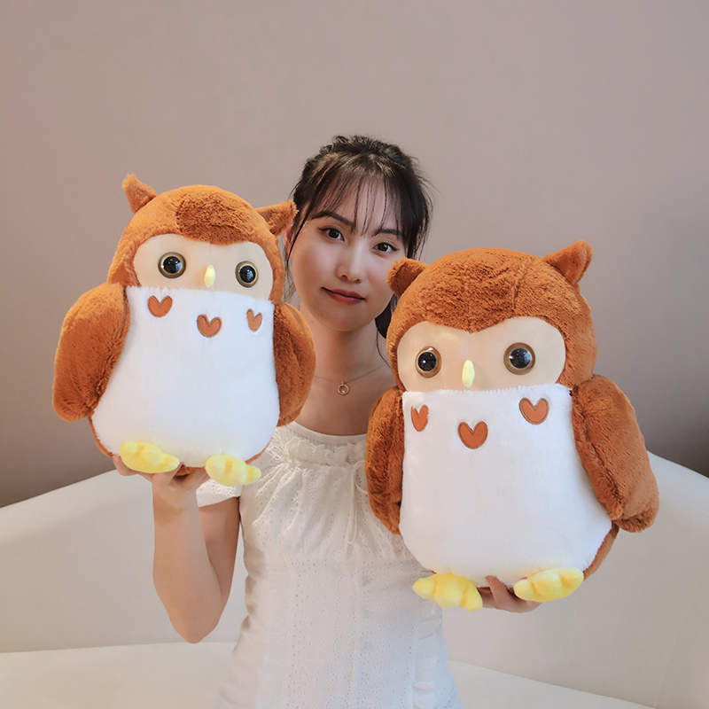 30/40cm Cute Owl Plush Toy Lovely Soft Cuddly Plushies Stuffed Animal Bird Plushies Sleeping ...