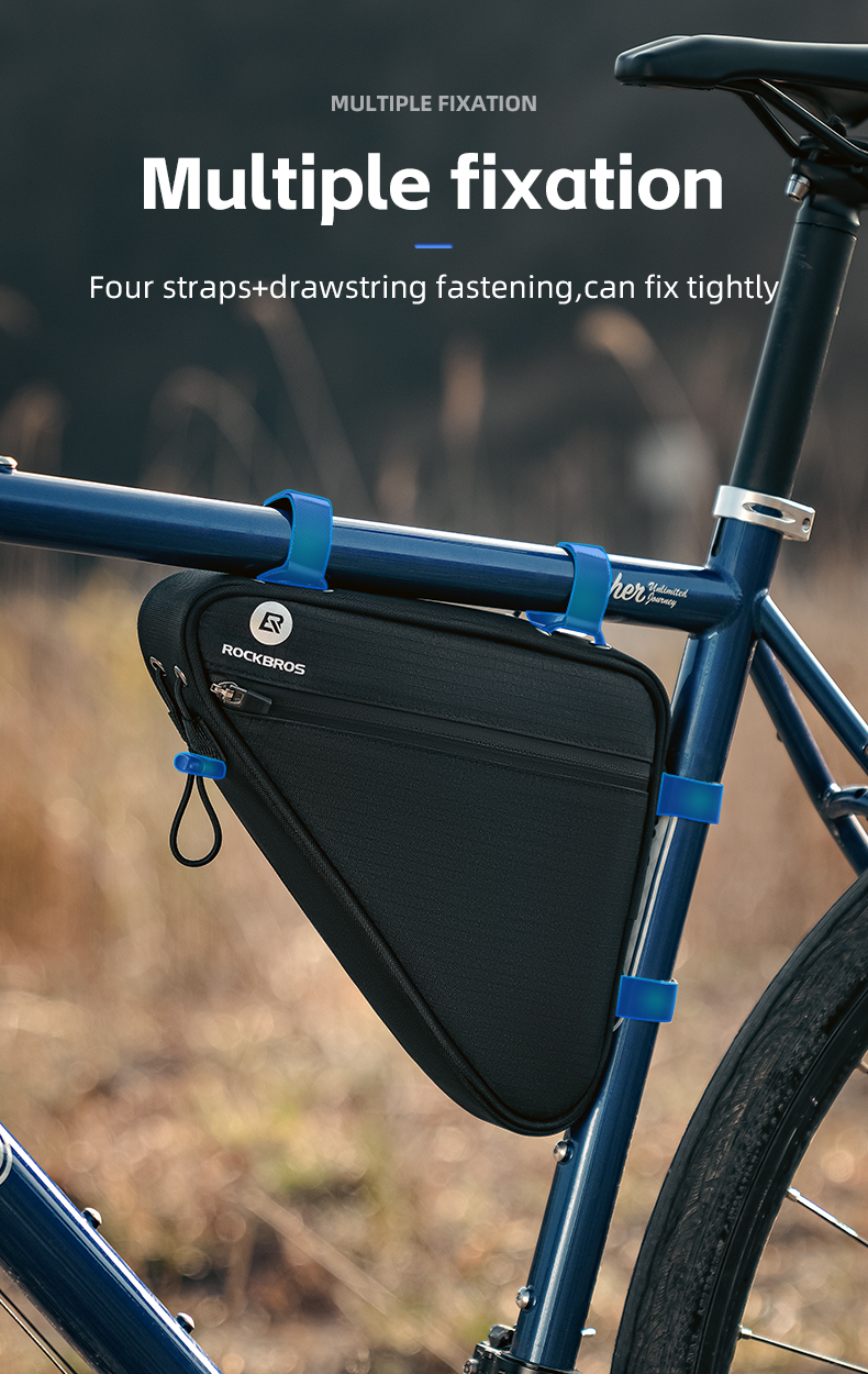 Rockbros Bike Triangle Bag Frame Front Tube 1.5l Capacity City Cycling ...