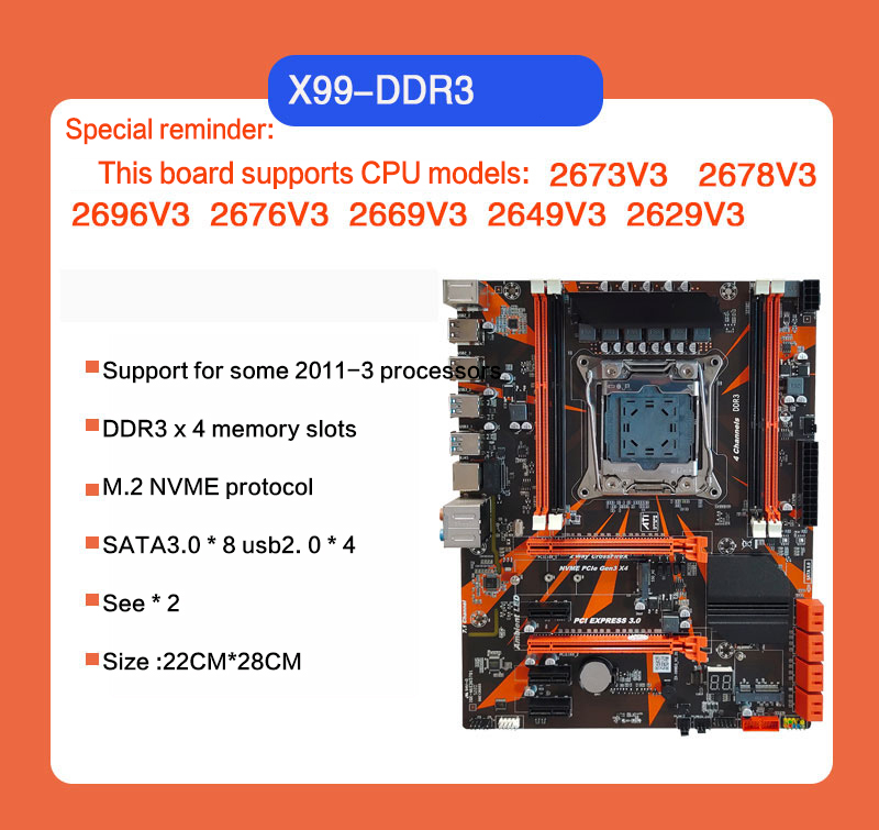 Intel X99-D3 Deluxe Main Board Professional Mobile Game Simulator Multi ...