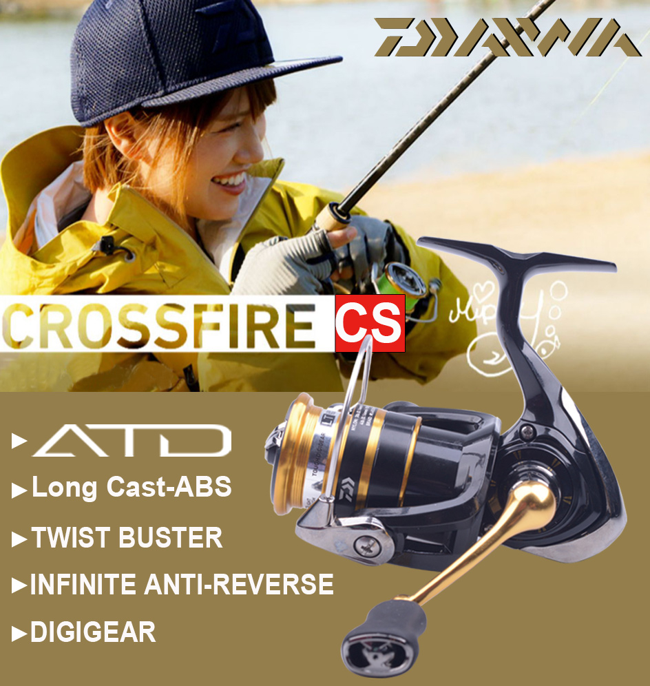 2023 NEW DAIWA CROSSFIRE CS LT 1000-6000 3BB Gear Ratio 5.2/5.3/5.7/6.2 ...