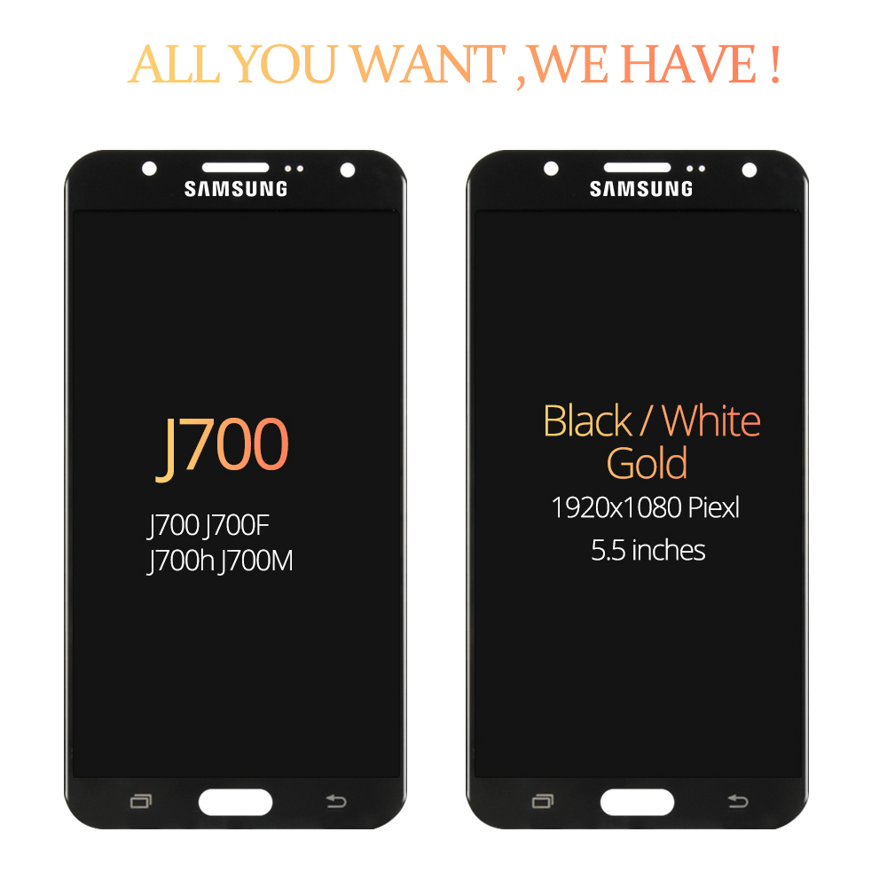 Original AMOLED LCD For Samsung Galaxy J7 2015 J700 J700F J700H J700M ...