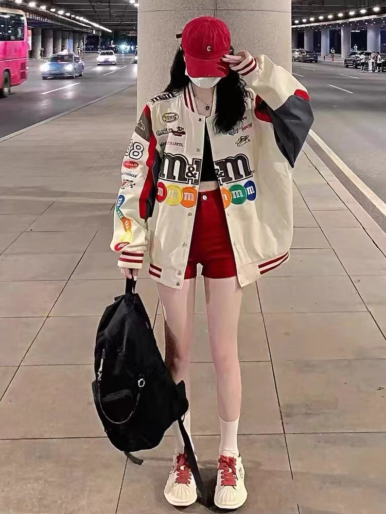 Fully Embroidered Double-Layer Baseball Jacket, High-Quality American ...