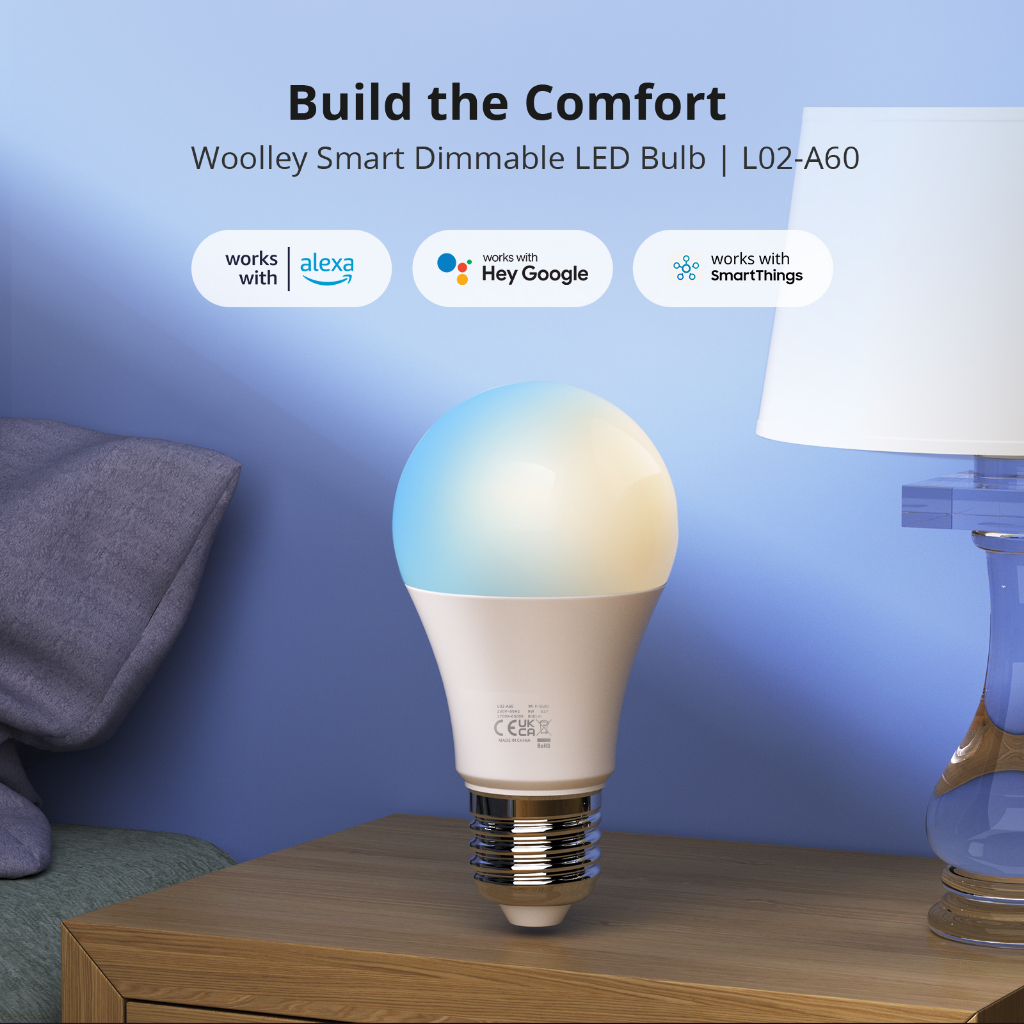 Woolley L02/L05 A60 Wifi Smart Light Bulb E27 LED RGB Colorful Dimmable ...