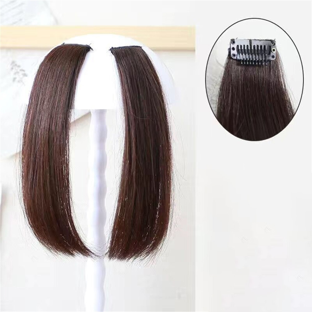 Natural Seamless Invisible Princess Cut Bangs Wig Sideburns Face ...