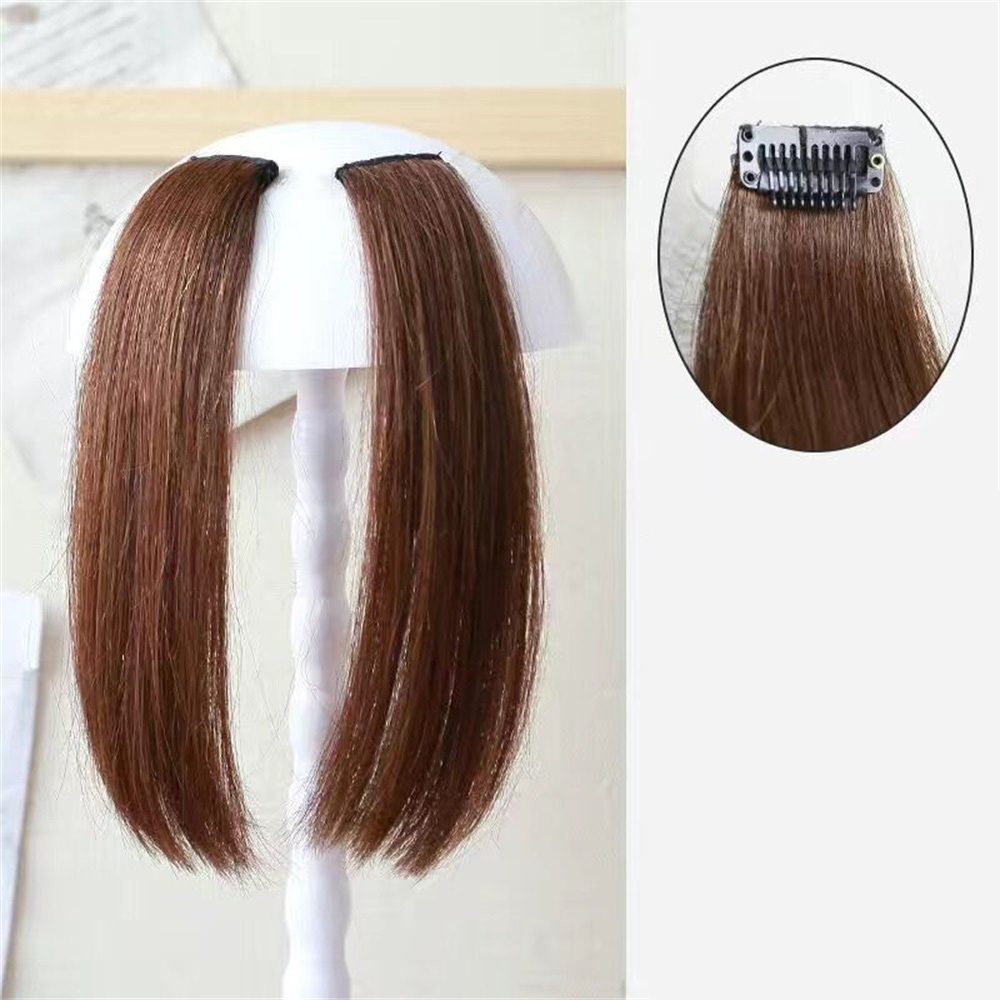 Natural Seamless Invisible Princess Cut Bangs Wig Sideburns Face ...