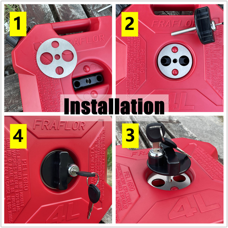 4L Fuel Tank Plastic Petrol Cans Car Jerry Can Motorcycle Jerrycan Gas ...