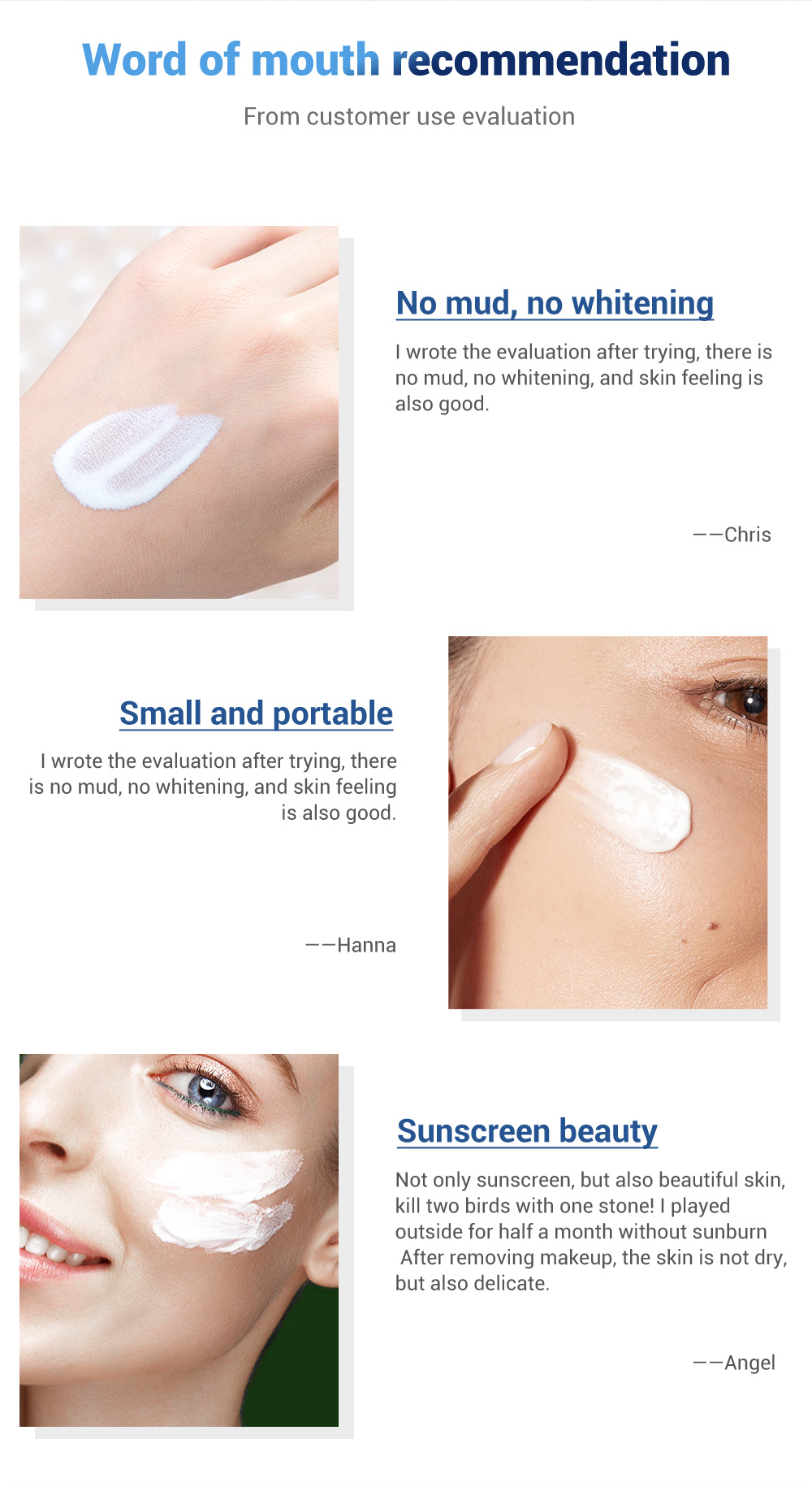 BREYLEE Sunscreen Cream Sunblock Whitening Sunscreen UV SPF50+++ Face ...