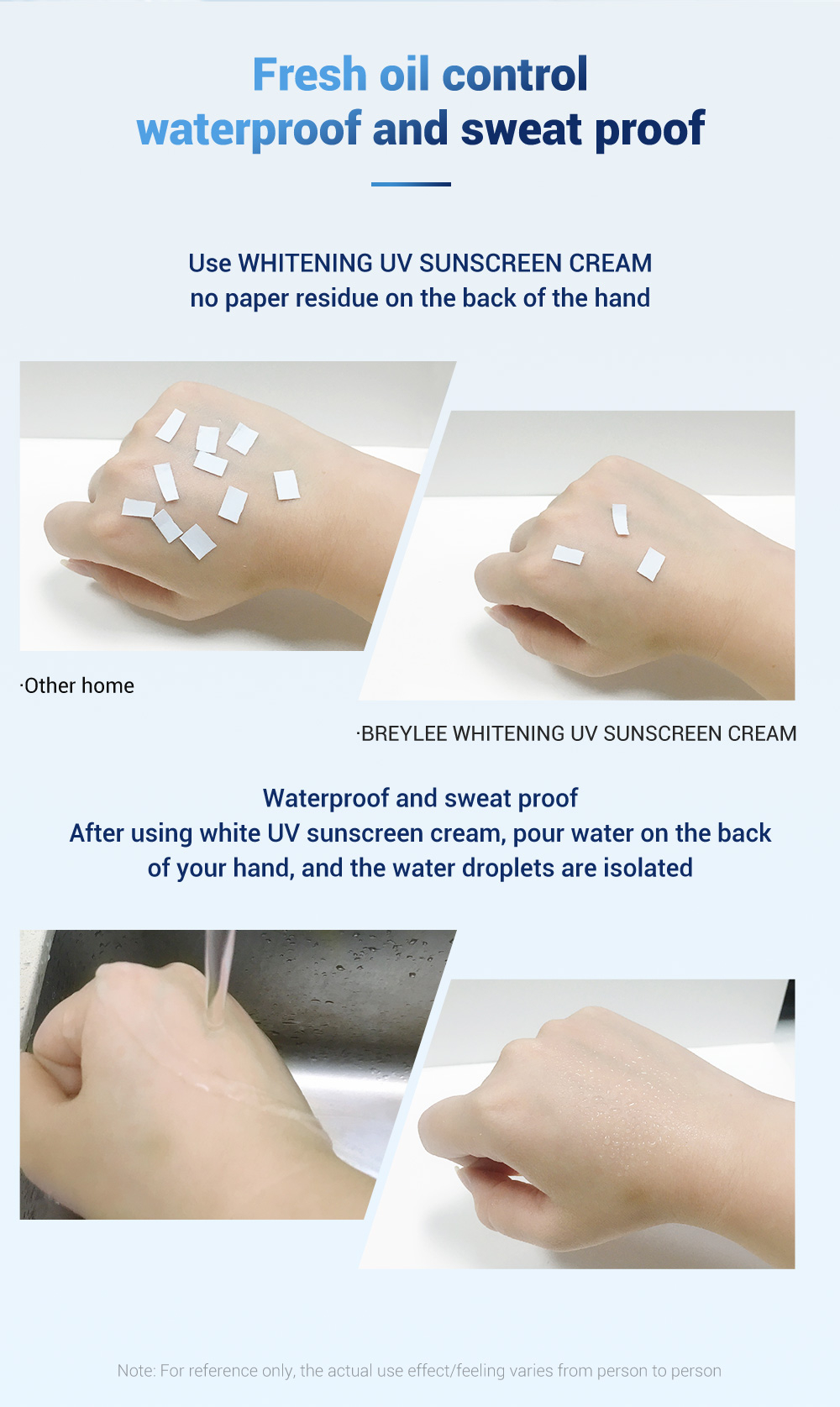 BREYLEE Sunscreen Cream Sunblock Whitening Sunscreen UV SPF50+++ Face ...