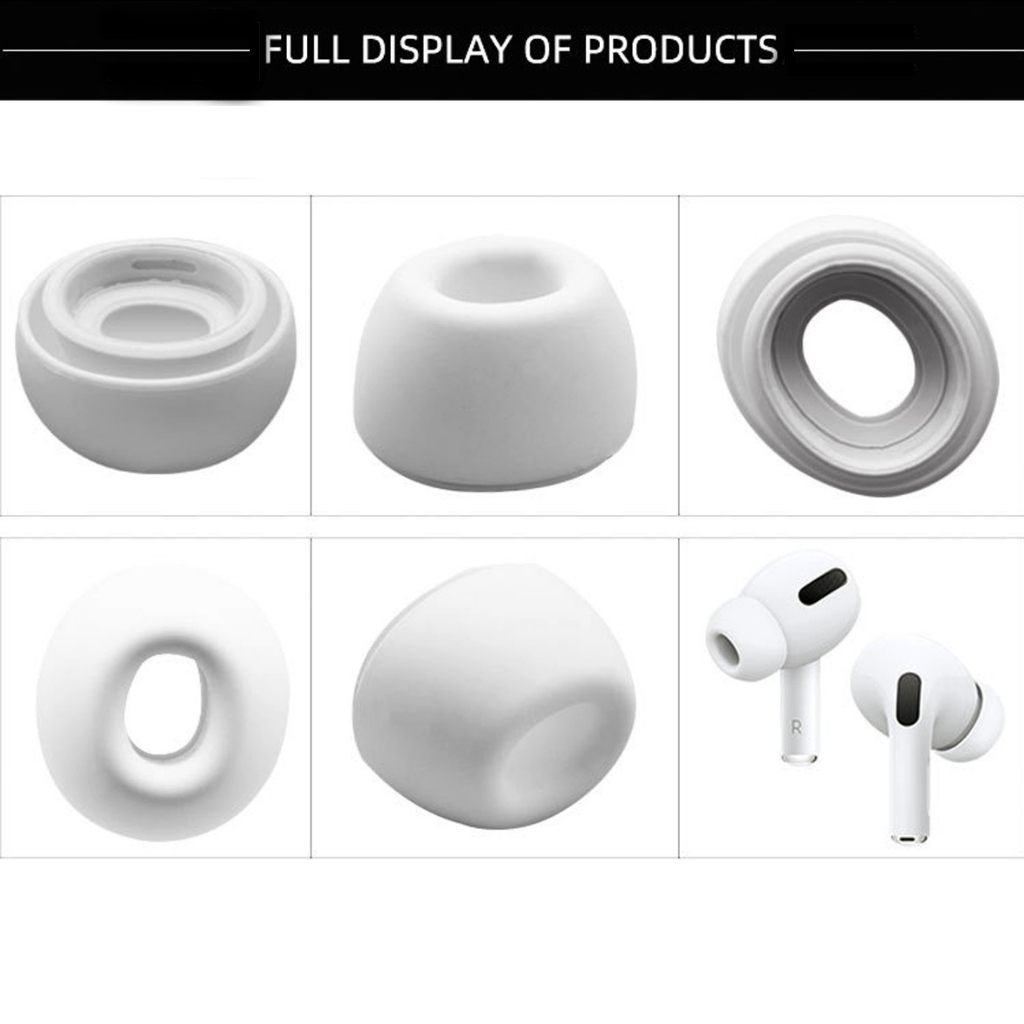 Replacement Silicone Rubber Eartips Earbuds Ear Tips Cover For AirPods ...