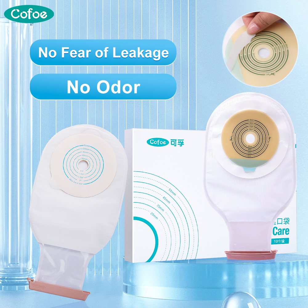 Cofoe Ostomy Bag Set Drainable Colostomy Stoma Pouch One-piece System ...