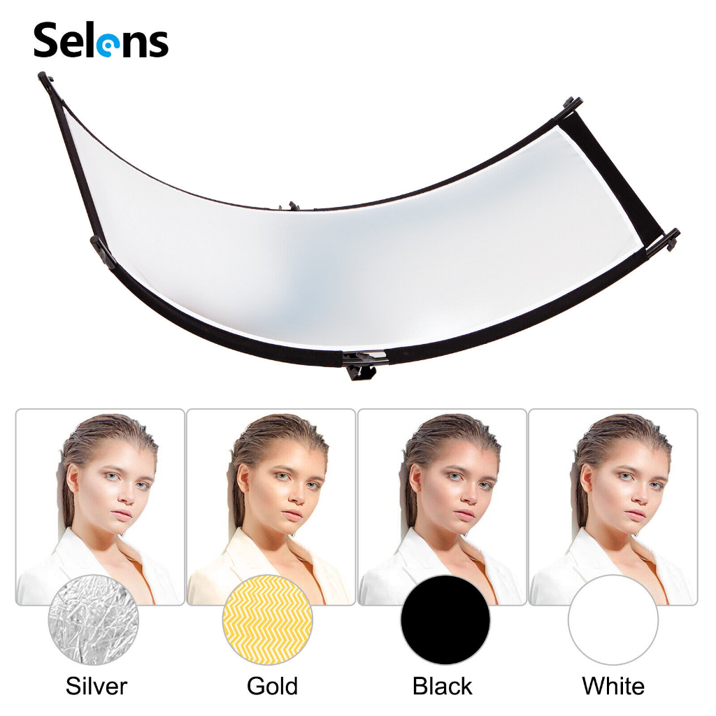 Selens Photography Reflector 4 in 1 Curved Light Reflector Diffuser ...