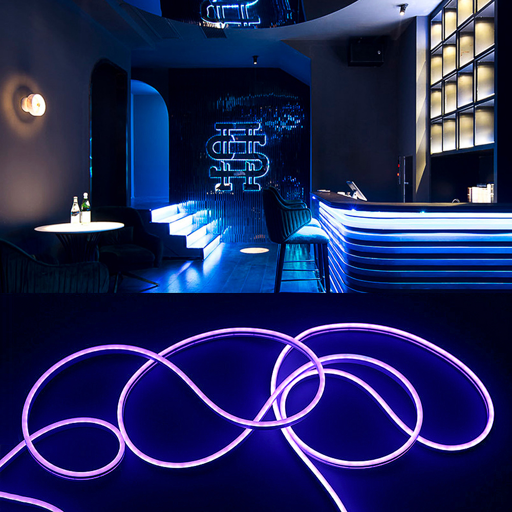 RGB LED Neon Strip Light Bluetooth control with remote Control ，Music ...