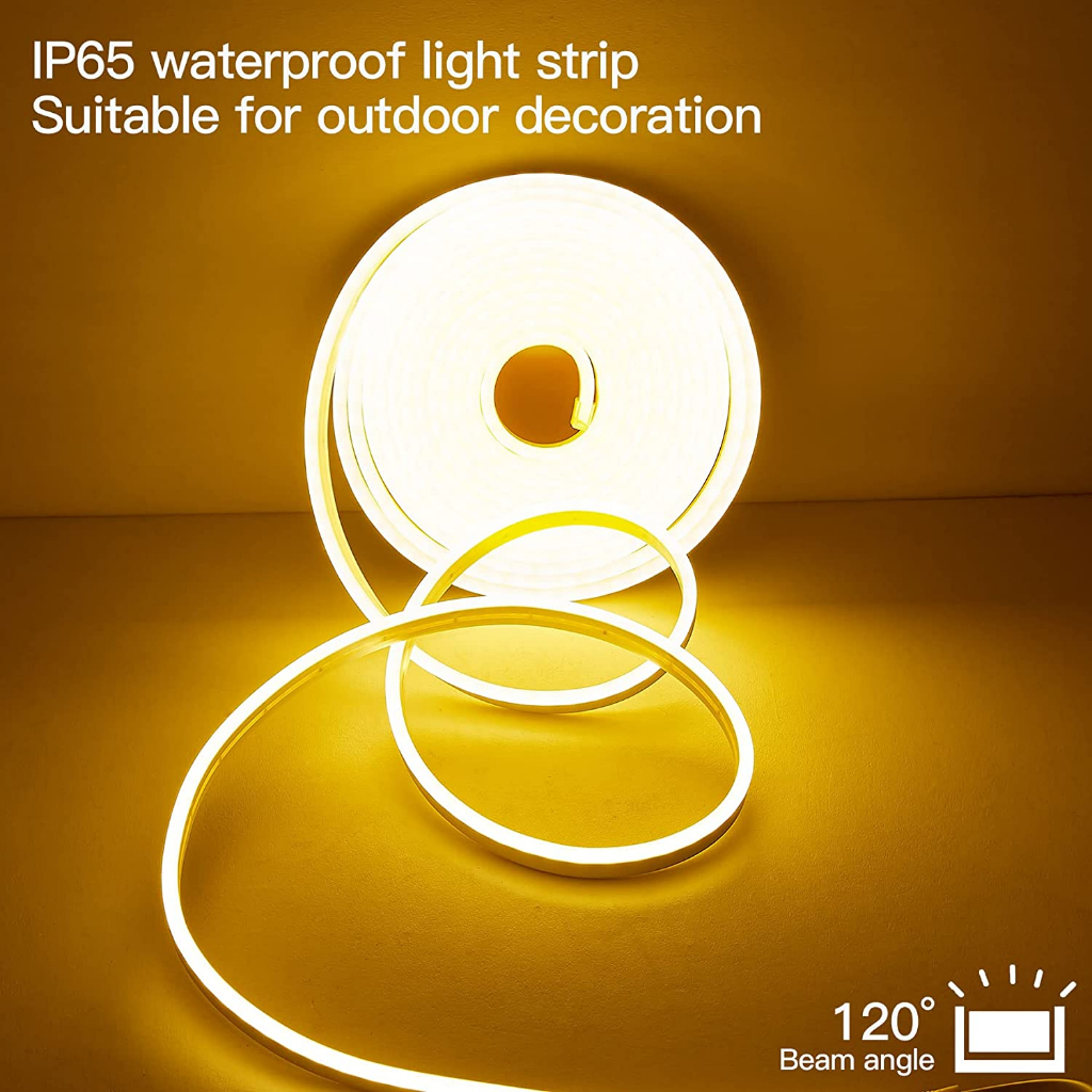 LED Strip Light Waterproof 5M/10M 12V White/Warm Neon Lights Indoor ...