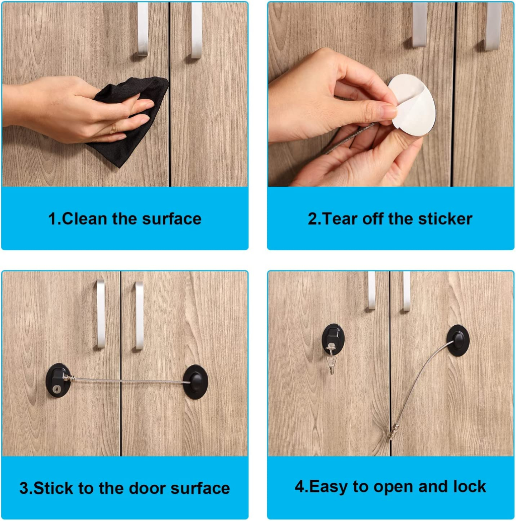 Home Refrigerator Door Lock Adhesive Freezer Door File Drawer Child ...
