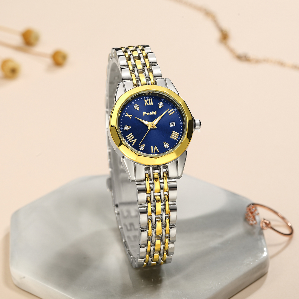 POSHI Watch For Woman Waterproof Original Luminous Date Quartz Women ...