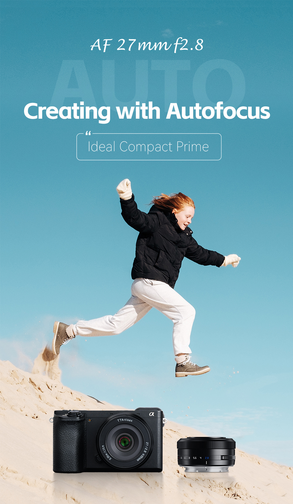 TTArtisan 27mm f2.8 Auto Focus APS-C Lens For Sony E Mount Mirrorless Cameras A7M3 A6000 A6600 ...