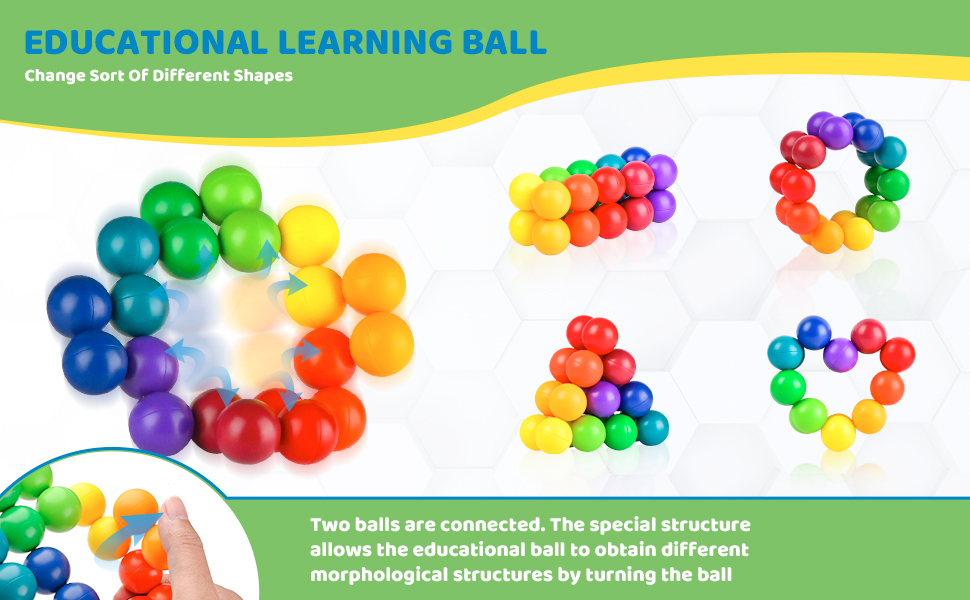 Sensory Toys for Kids, Autism Rainbow Puzzle Ball Toddler Toys ...