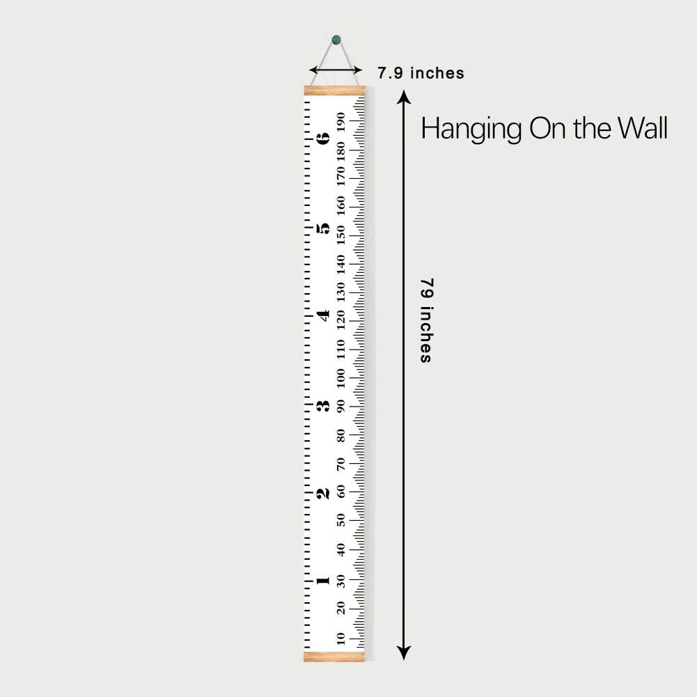 【Free Hook Provided】2MX0.2M Growth Height Chart Handing Ruler For Kids ...