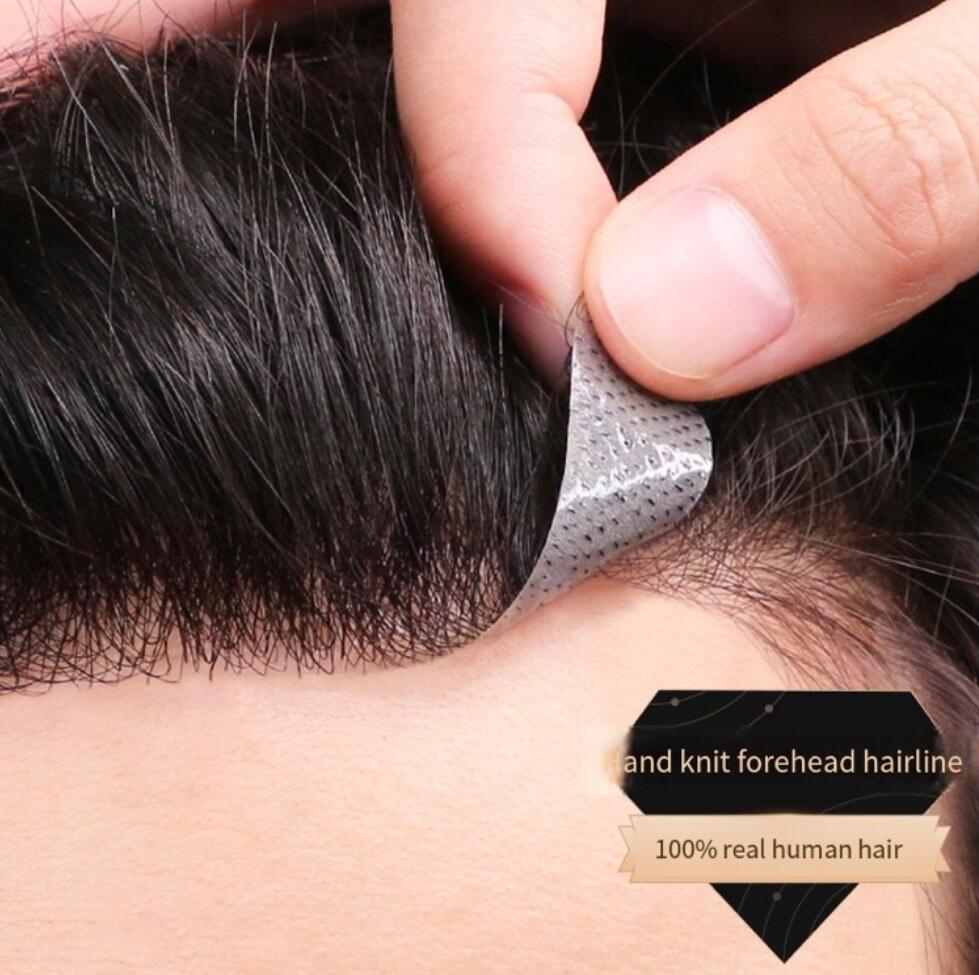 Hairline wig stickers men s forehead thin m-shaped biological scalp no ...