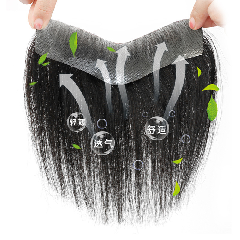 Hairline Wig Sticker Men s Forehead No Trace Replacement Real Hair ...