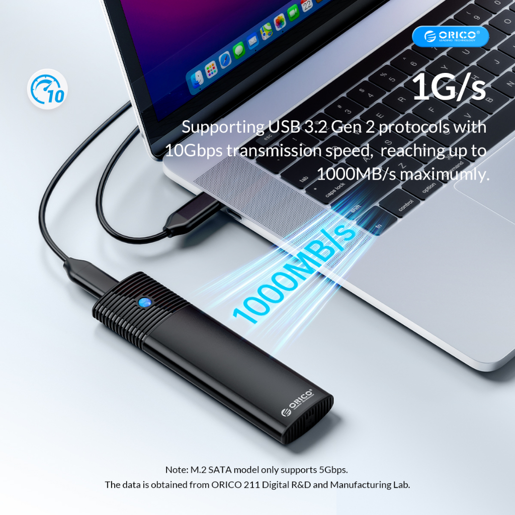 ORICO Ssd Nmve M2 Enclosure NVMe 10Gbps PCIe SSD Box M.2 NVMe NGFF SATA ...