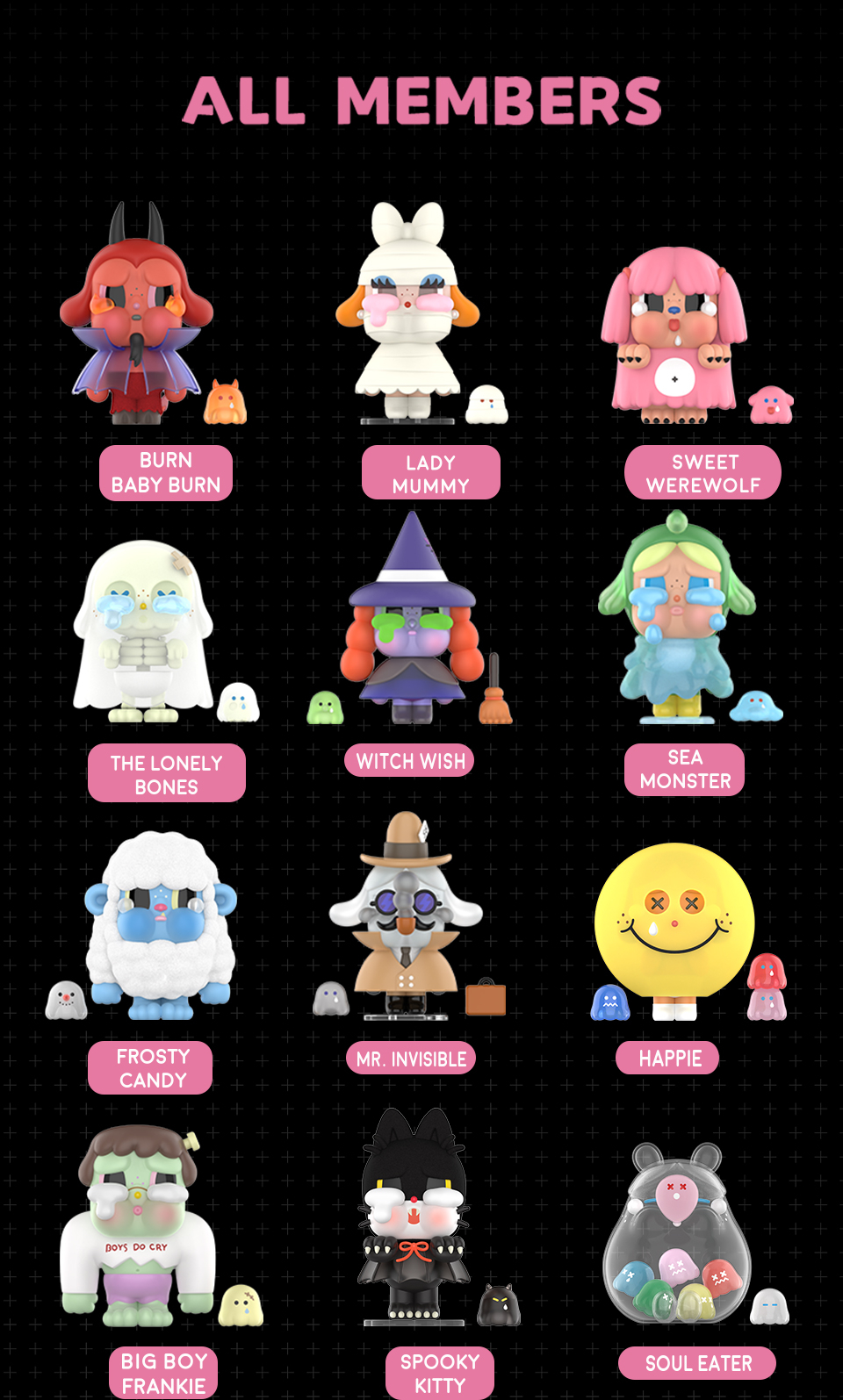 POP MART CRYBABY Monster Tears Series Figures Random Box Action Toys ...